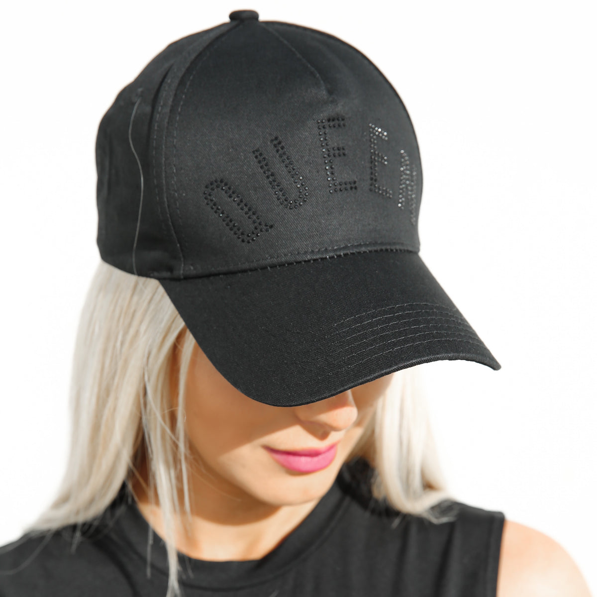 BLACK CRYSTAL QUEEN CAP – Queen Equestrian Clothing
